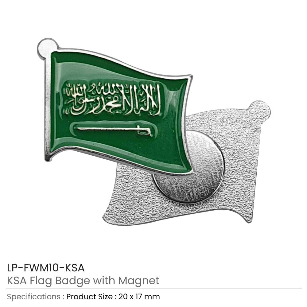 KSA Flag Badges | Promotional Gifts Suppliers