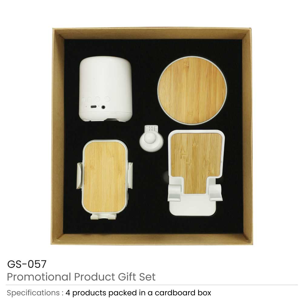 Promotional Tech Gift Sets with Brown Cardboard Gift Box | Promotional ...